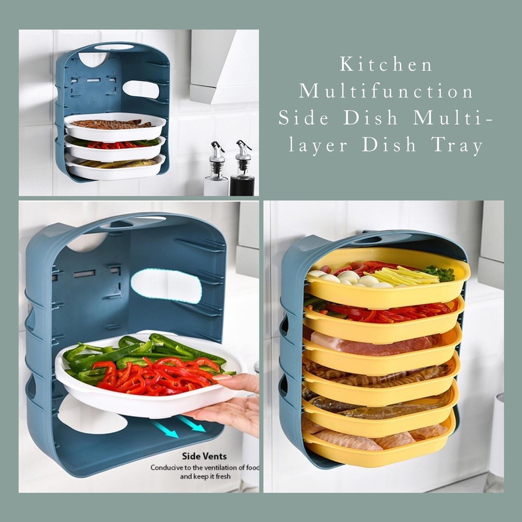 (READY STOCK) Kitchen Multi-Function Side Dish Multi-Layer Large ...