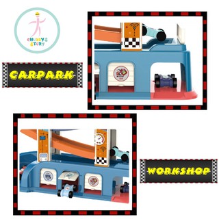 🏆🏎Chubby’s Zig Zag Car Race Tower Tracks Ramp Games Playset / Mainan ...