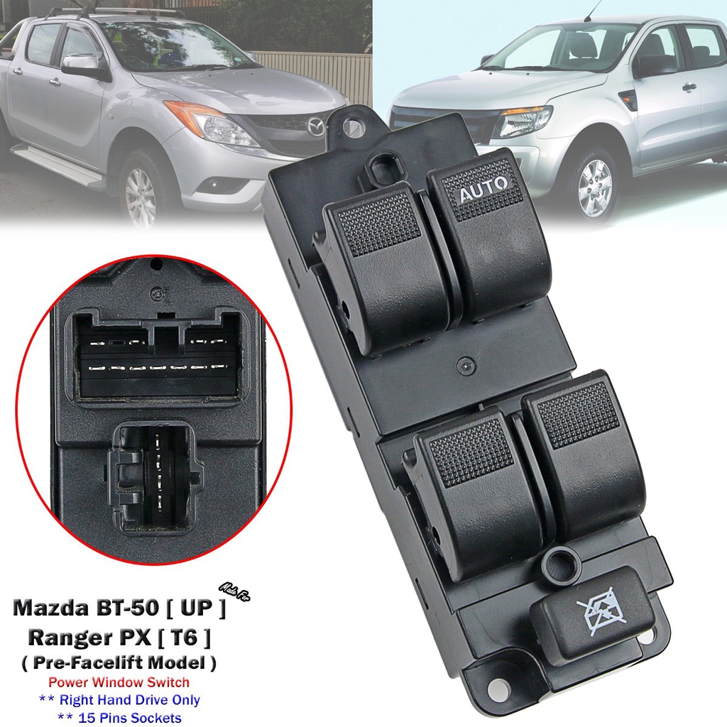Mazda BT50 Ford Ranger T6 2012-2015 Power Window Switch Main Control ...