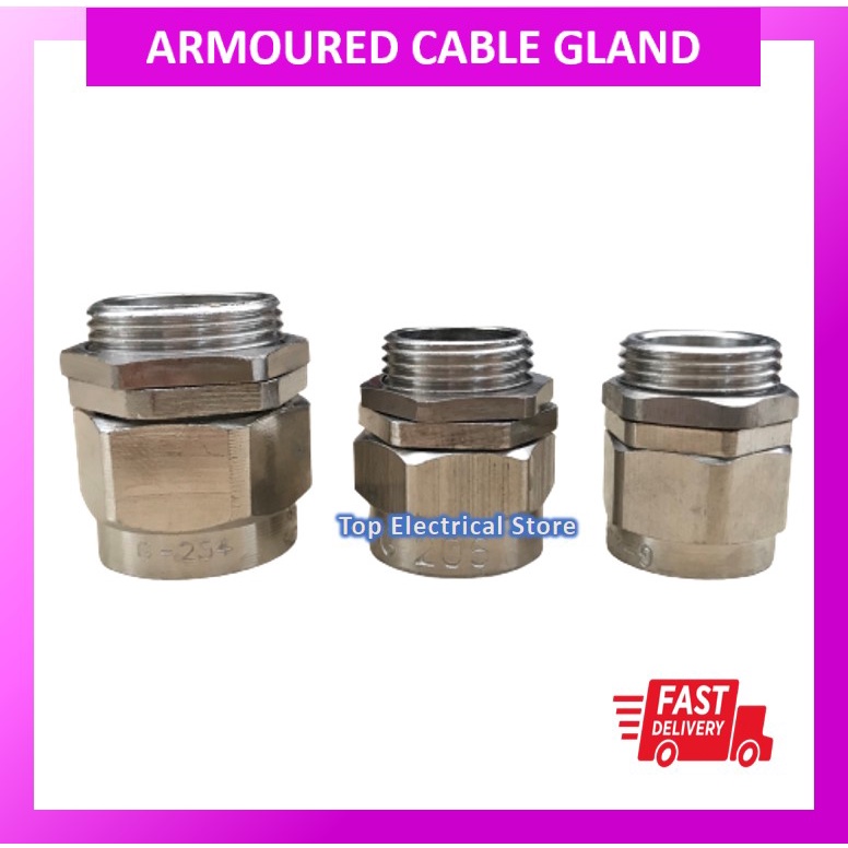 BRASS GI CABLE GLAND ARMOURED CABLE METAL G204 G206 G254 SWA CABLE | Shopee Malaysia