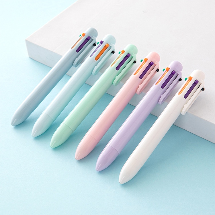 0.5mm 6-in-1 Multicolor Ballpoint Pen, 6-Color Retractable Fine Point ...