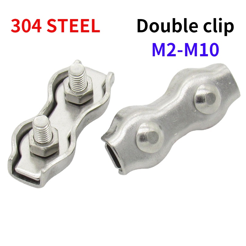 304 stainless steel steel wire rope double chuck brake line chuck chuck ...