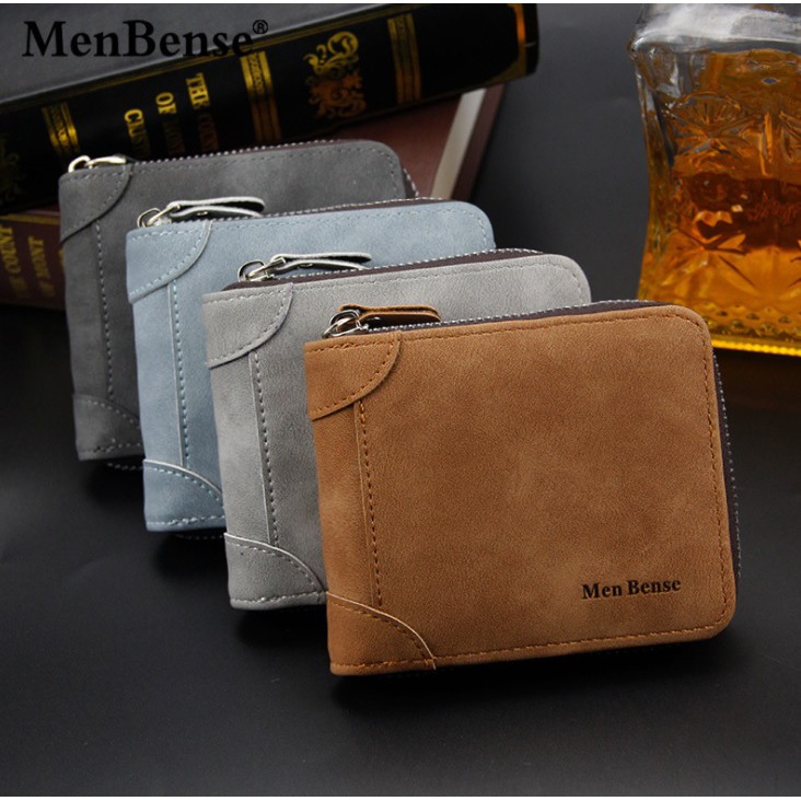 MENBENSE Man Wallet Short Wallet Zip Wallet | Shopee Malaysia