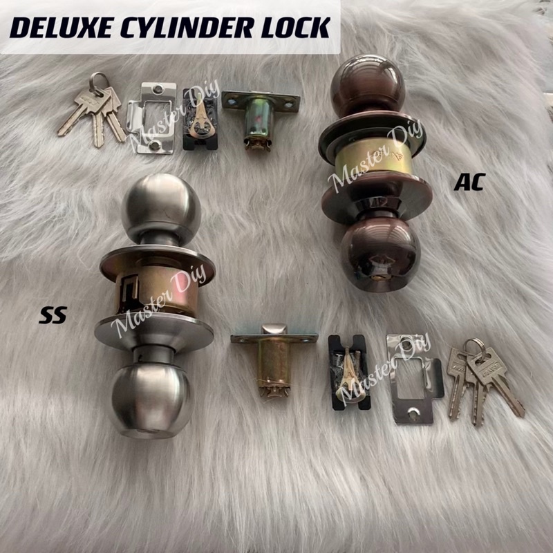 ‼️READY STOCK‼️DELUXE CYLINDER DOOR LOCK SET AC/ SS /TOMBOL PINTU BILIK ...