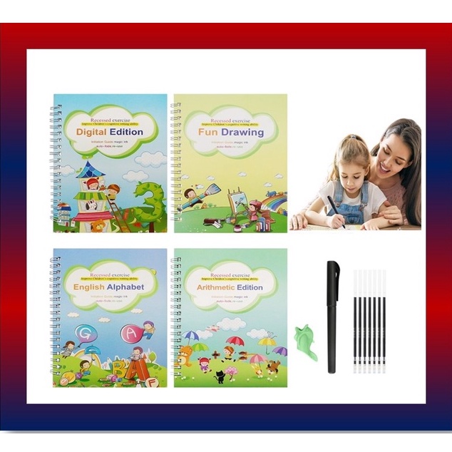 Buku Tulisan Kanak2-Calligraphy Number English Handwriting Books ...