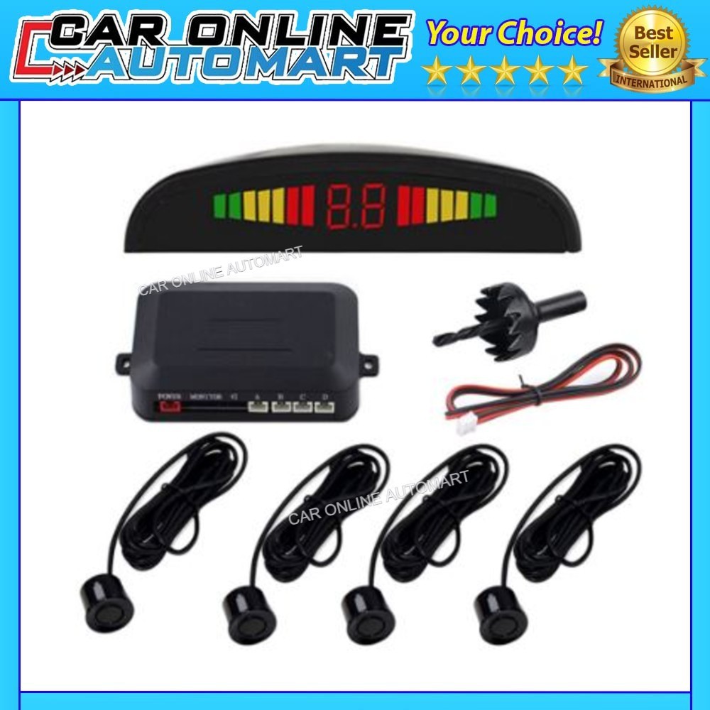 Car Parking Reverse Sensor 4Sensors/2Sensors Reverse Backup Radar Sound ...