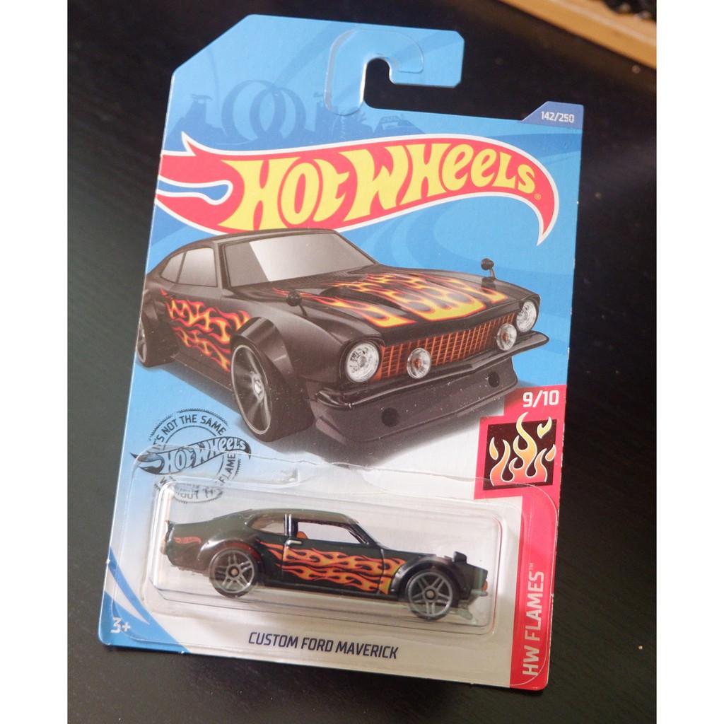 Hot Wheels Custom Ford Maverick Matte Black HW FLAMES (2020#142/250 ...