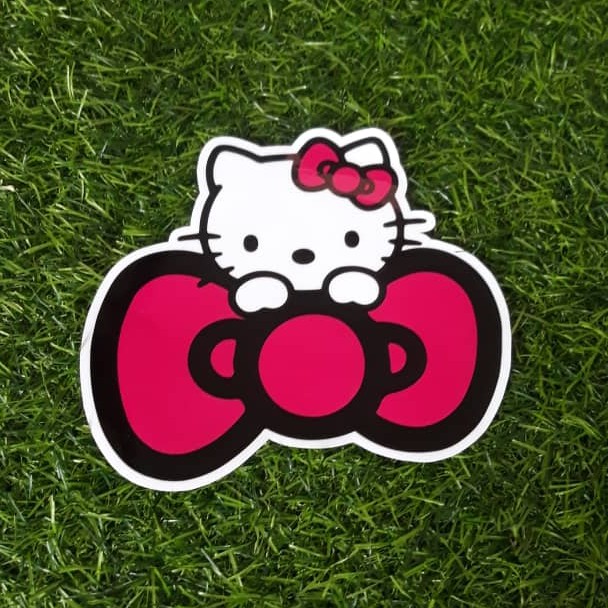 hello kitty ribbon sticker pvc car sticker hello kitty | Shopee Malaysia