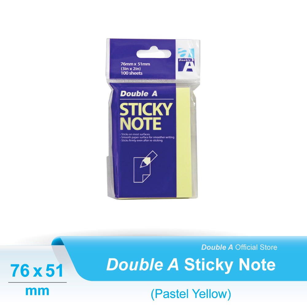 Double A Sticky Note 76x51 mm | Shopee Malaysia
