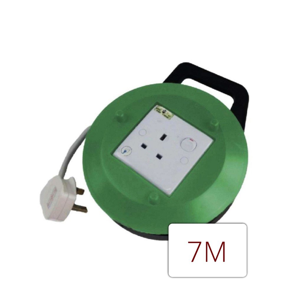 QuickFix Round Extension Wire Box Full Copper Cable Trailing Adapter 7m ...