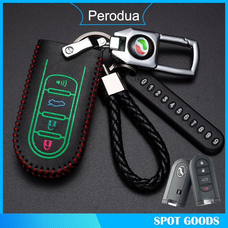 Perodua Bezza 2024 Alza Axia 2022 Myvi Aruz 2021 Genuine Leather Key ...