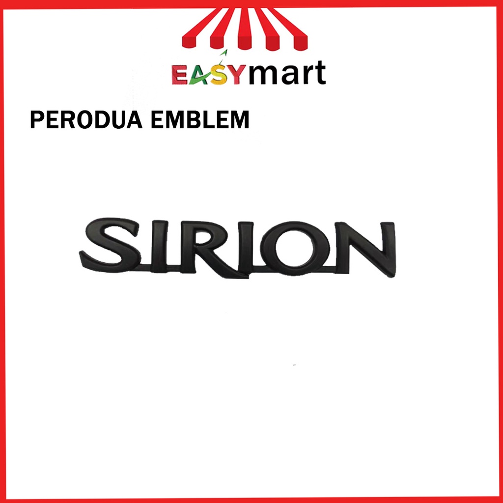 PERODUA FONT EMBLEM MATTE BLACK CARBON 3M SIRION AXIA ALZA ATIVA BEZZA ...