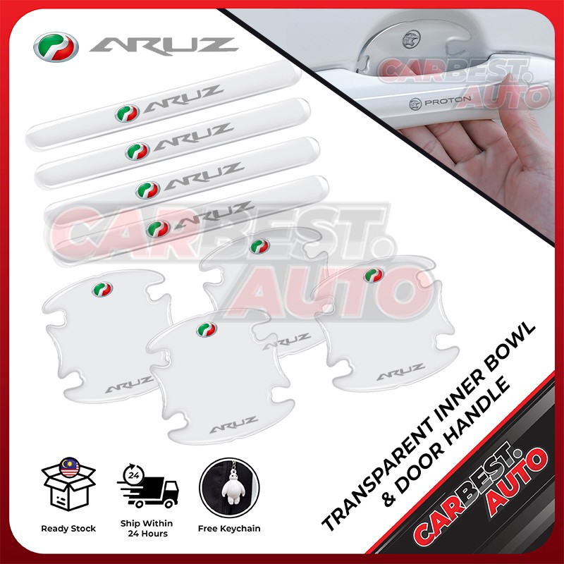 [4pc/set] Perodua Aruz Door Handle Protection Transparent Car Door Bowl ...