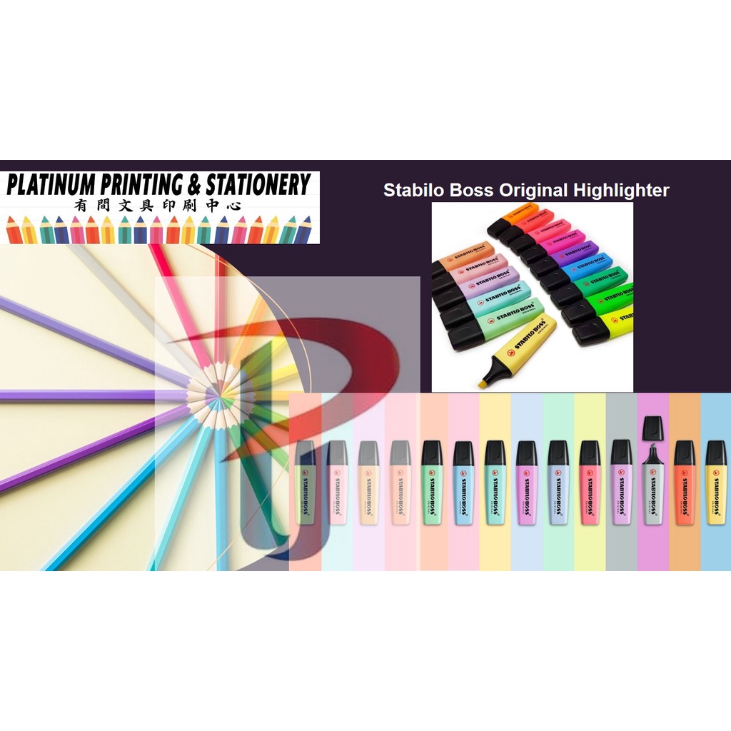 Stabilo Boss Original Highlighter/ Pen Penanda | Shopee Malaysia