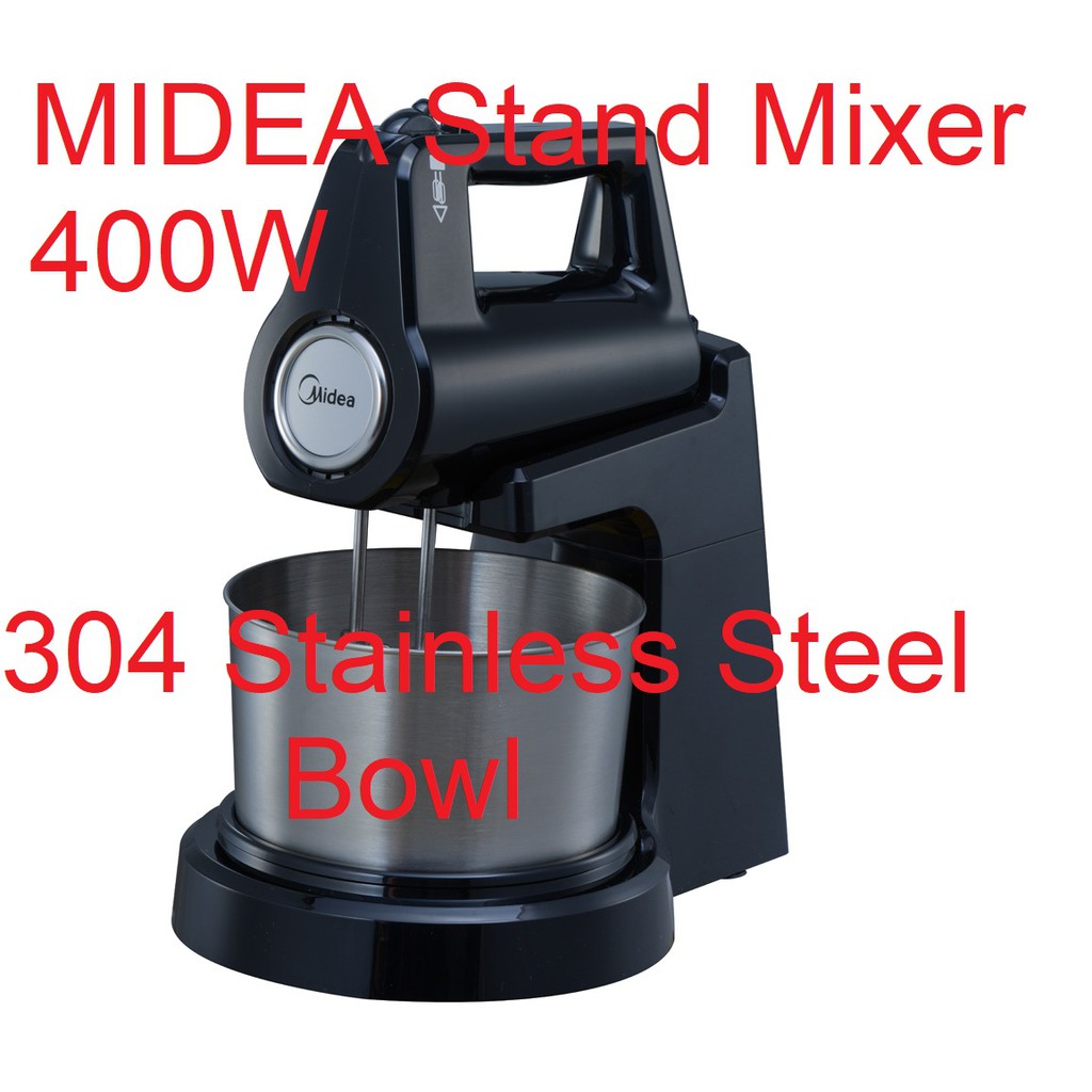 MIDEA Stand Mixer 304 Stainless Steel Bowl 400W 5 Speeds SM0293 MVV ...