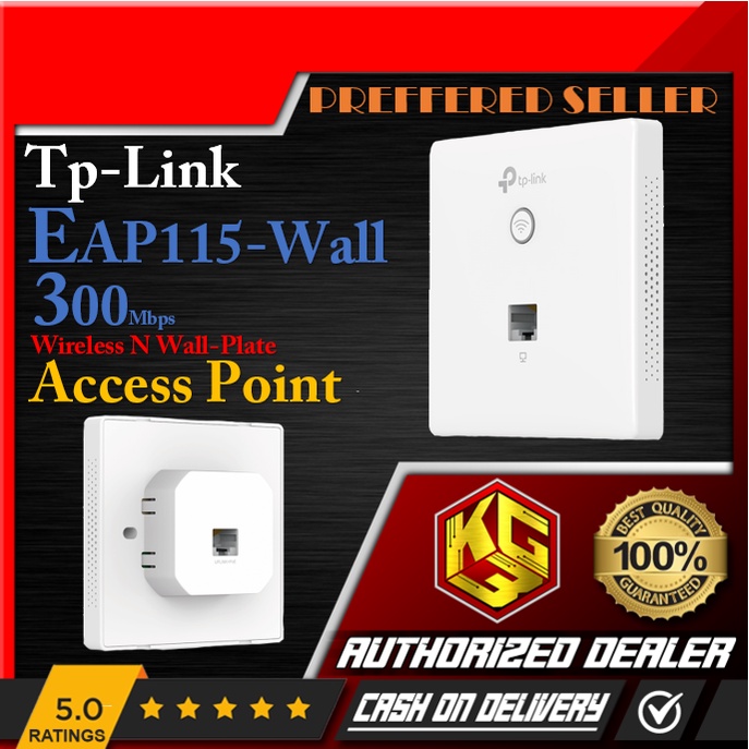 Tp-Link EAP115-Wall 300Mbps Wireless N Wall-Plate Access Point | Shopee ...