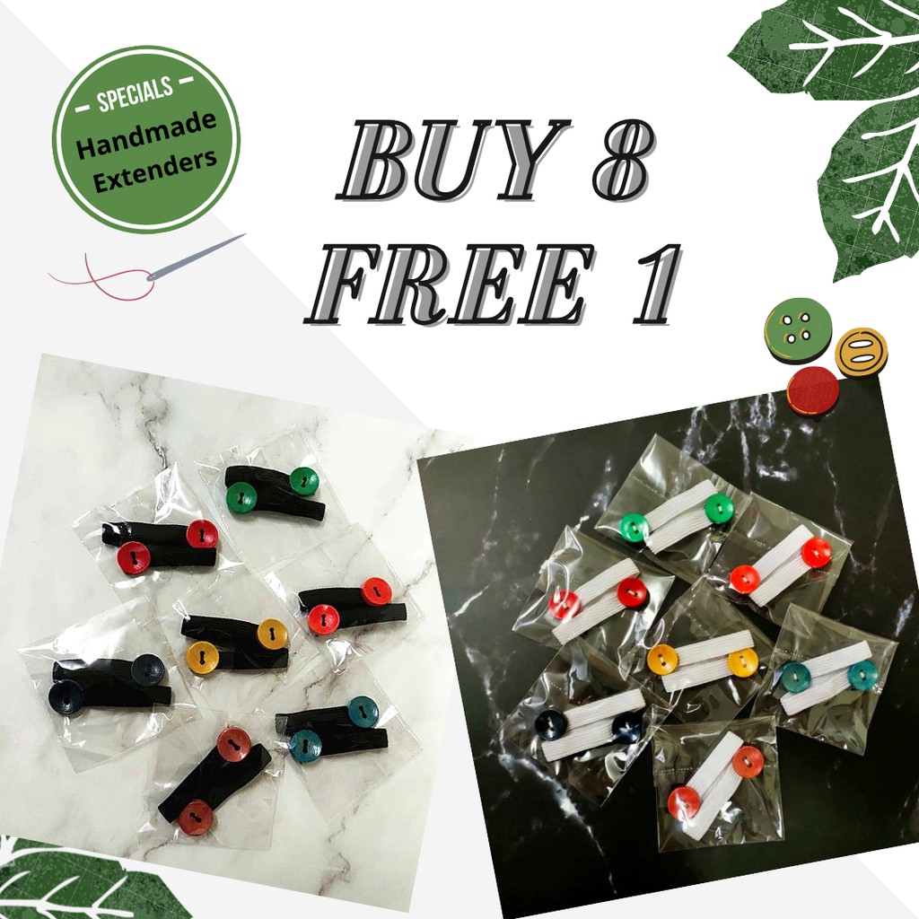 (Colourful Buttons) Face Mask Extenders/Adapter/Connector/Extension ...