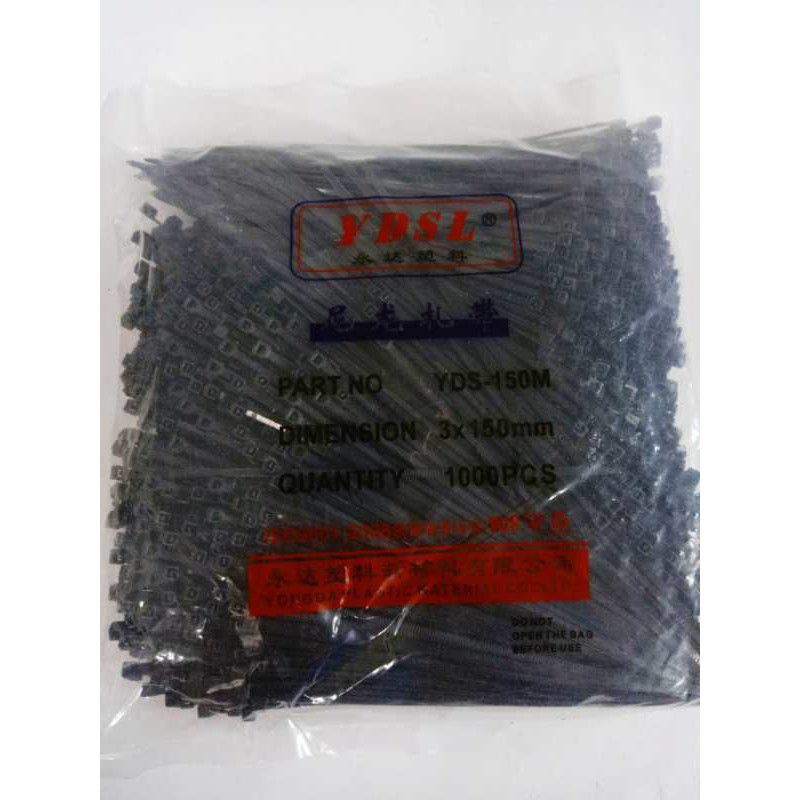 PVC Link Cable Tie 6" 150mm X 3mm Black (Packet of 1000 Lth) | Shopee ...