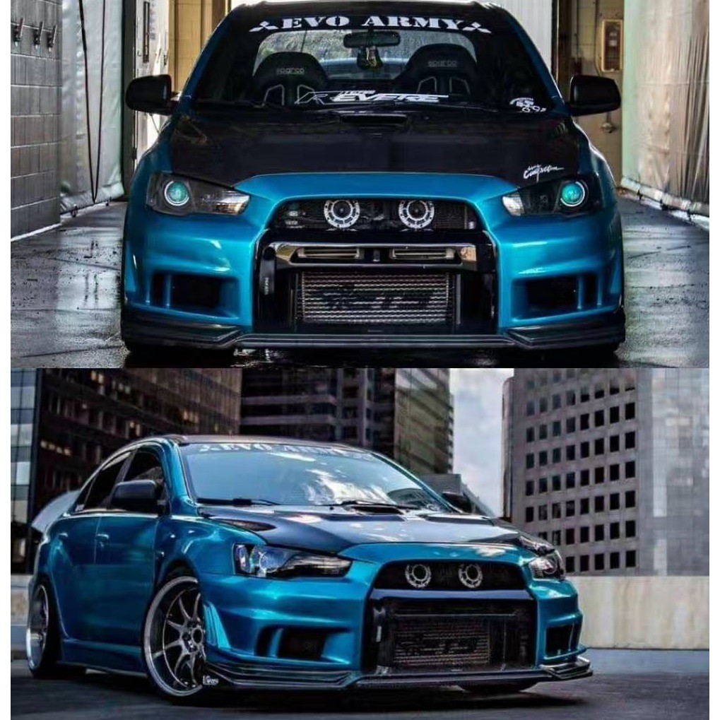 LANCER & EVO X FRONT VARIS 2 BUMPER ( SOFT ABS 7 PCS SET ) | Shopee ...