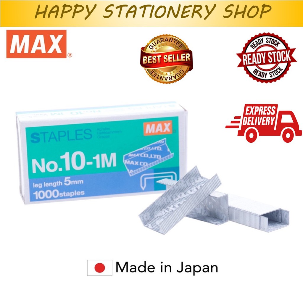 MAX Staples No.10-1m (Stapler Bullet)(Original) Ready Stock | Shopee ...