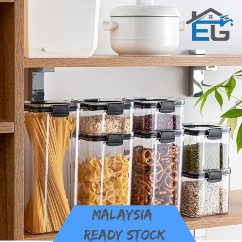 Airtight Food Storage Container 460ML 700ML 950ML 1300ML 1800ML Plastic ...