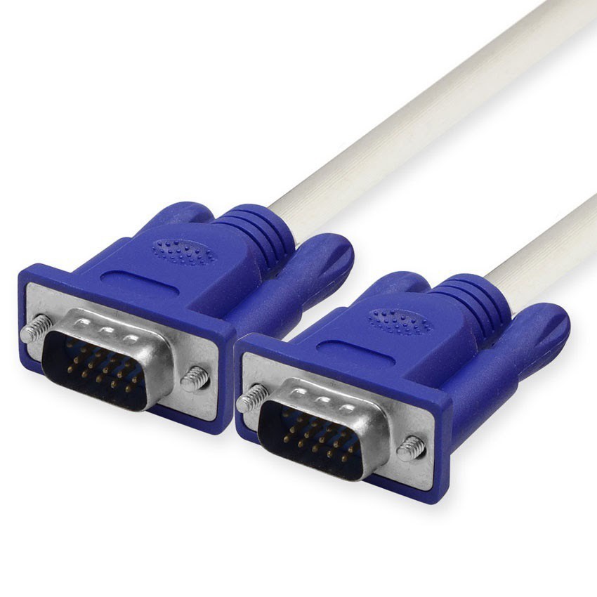 White VGA Signal Cable length 1.5M, 3M, 5M, 10M, 20M | Shopee Malaysia