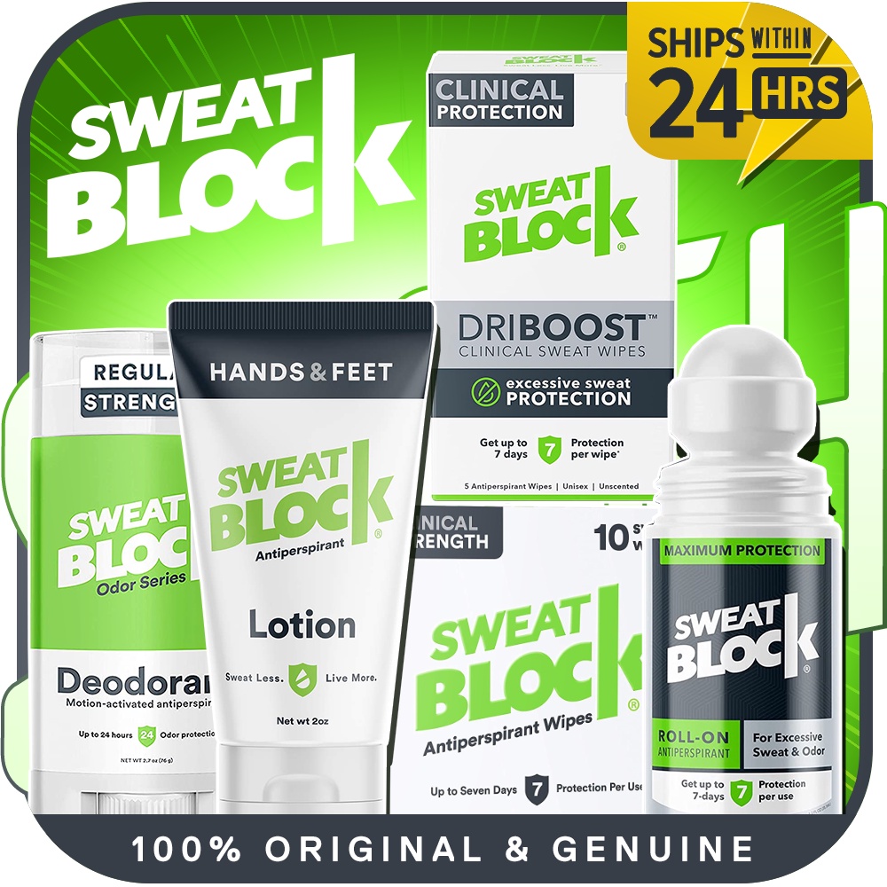 Sweatblock Clinical Strength Antiperspirant Wipes | Hand & Feet Lotion ...