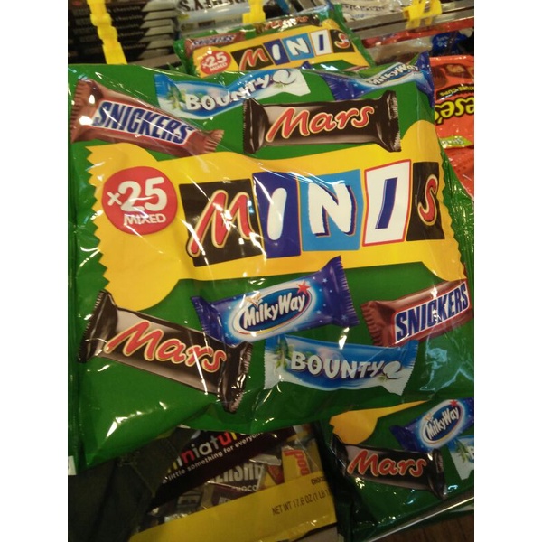 Mars 25pcs Mixed Minis Funsize Bag 500gm ☆BOUNTY/SNICKERS/MARS/MILKYWAY ...