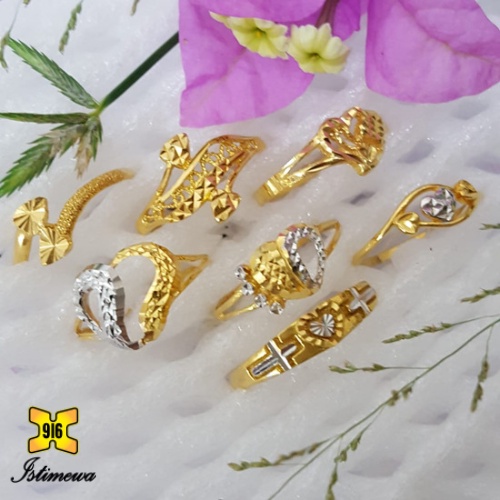 ISTIMEWA 916 Gold 2c Rings~ Cincin Acuan 2C Emas 916 | Shopee Malaysia