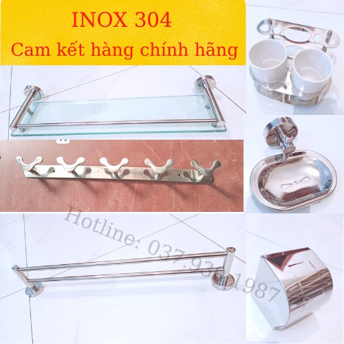 [Inox 304] Bathroom Accessories Set 6 Piece Thick, Shiny, Stainless ...