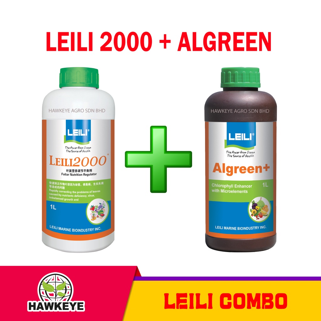 Leili Combo - Leili 2000 1L + Leili Algreen 1L High Grade Seaweed Based ...