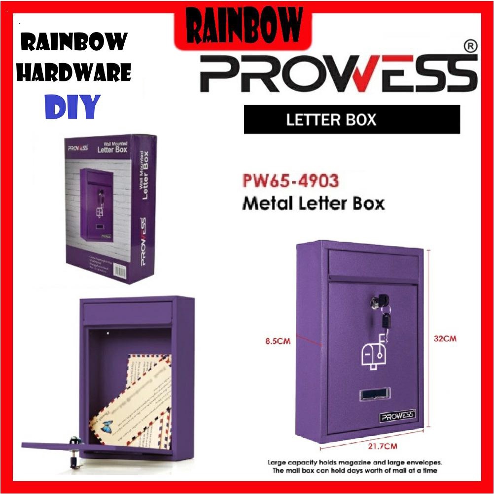 PROWESS WEATHERPROOF WALL MOUNTED METAL LETTER BOX / KOTAR PETI SURAT ...