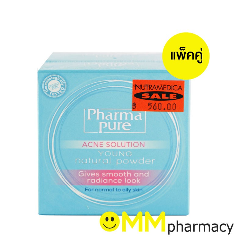 Pharma pure ACNE SOLUTION YOUNG NATURAL POWDER 11.5g (Twin Pack ...