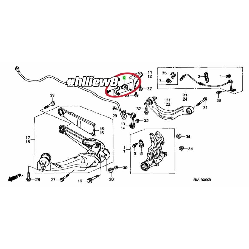 [ hlliew8 ] Honda Civic '2006 ~ '2011 FD FD2 SNA 2.0 Rear Stabilizer ...