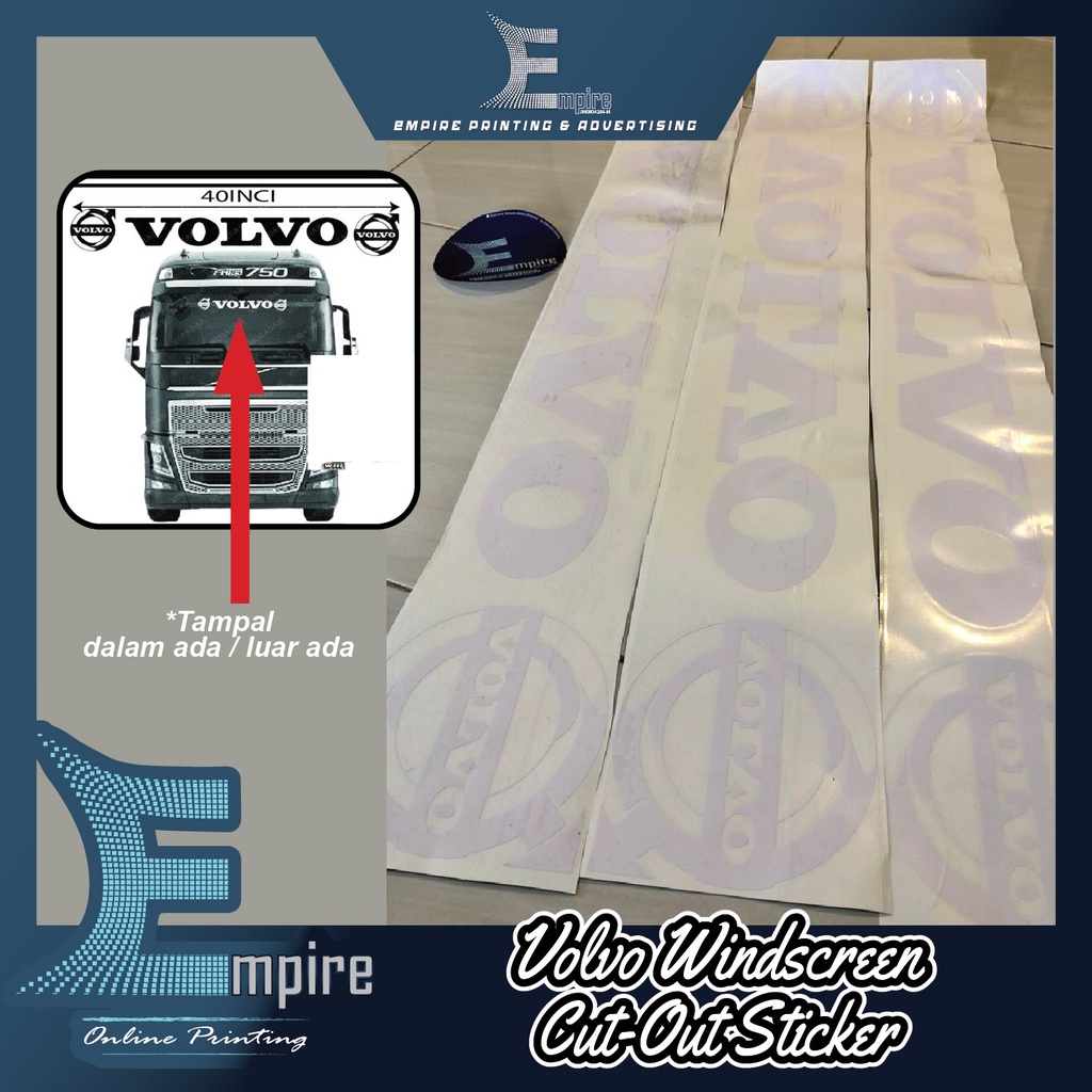 💥 NEW 💥 Volvo Windscreen Cut-Out Sticker | Lori Truck | Cut-Out Sticker ...