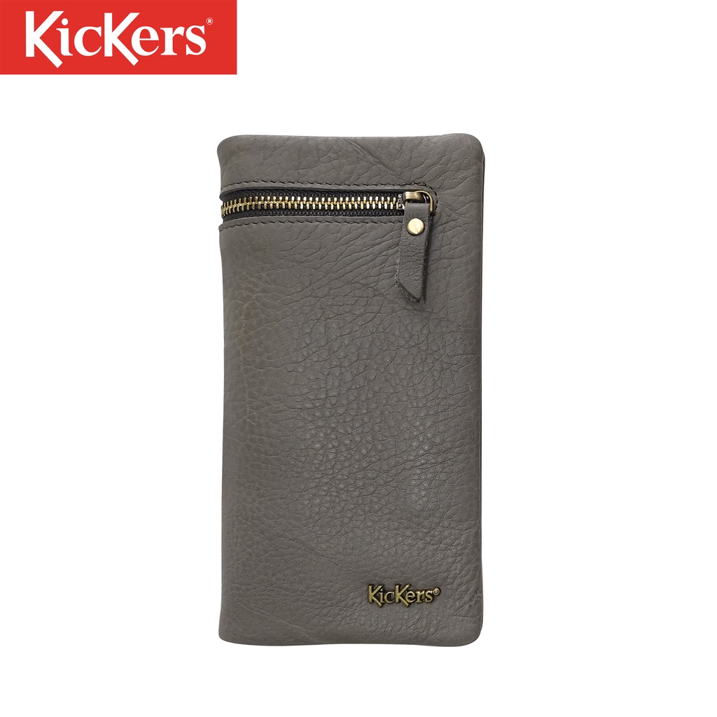 Kickers Genuine Top Grain Leather Copper Logo Long Wallet KDNB50186 ...