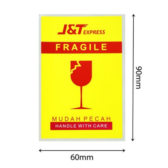 J.T FRAGILE STICKER /HANDLE WITH CARE STIKER LABEL MUDAH PECAH murah ...