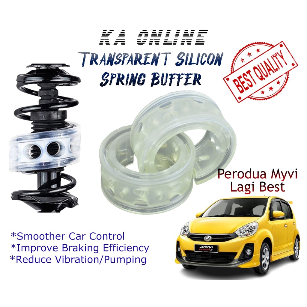 Perodua Myvi Lagi Best Transparent Silicon Coil Spring Cushion Buffer ...
