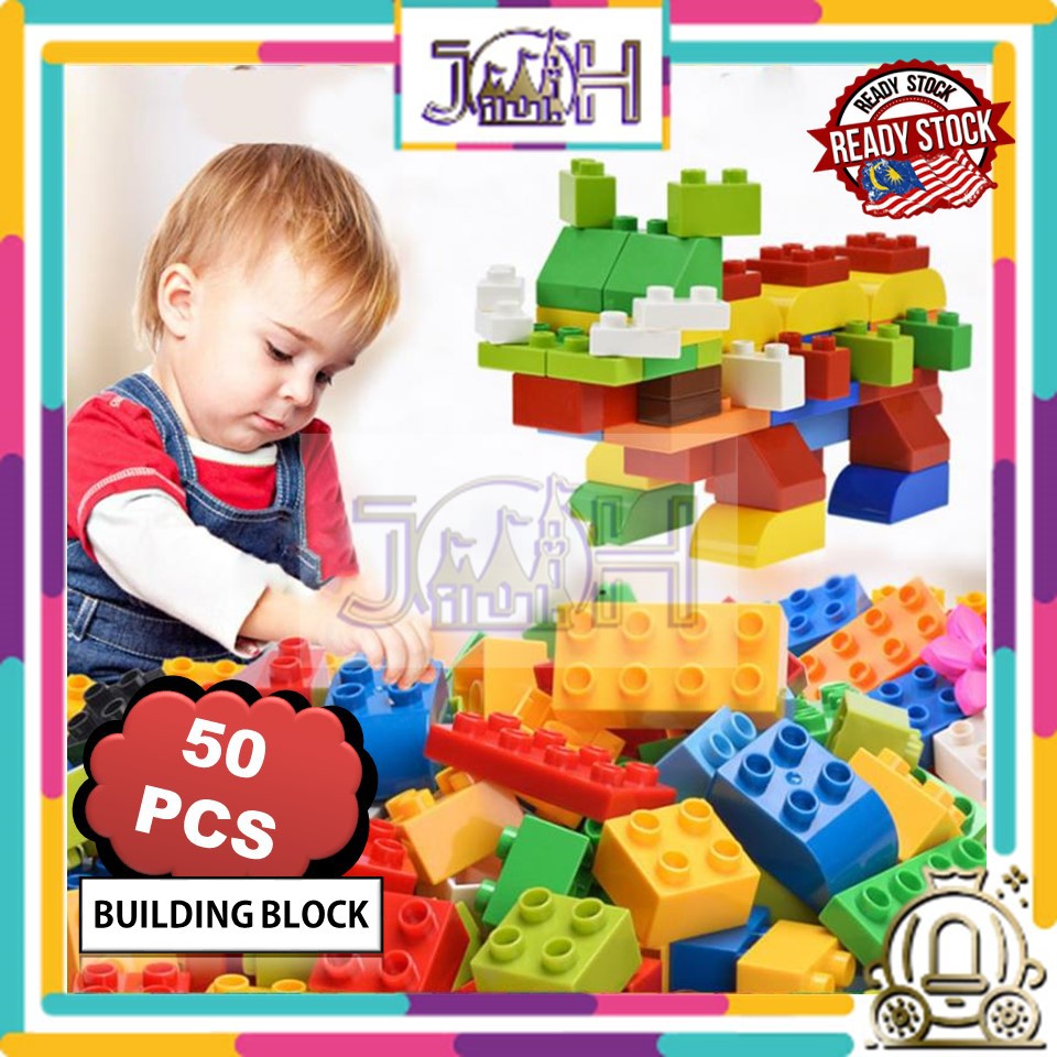 (READY STOCK)BUILDING BLOCK 50Pcs Educational Learning Baby Kids ...