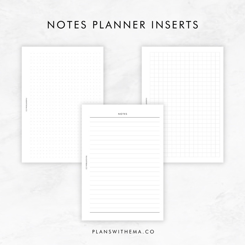 Notes Planner Insert - Grid l Dot Grid l Lined | Shopee Malaysia