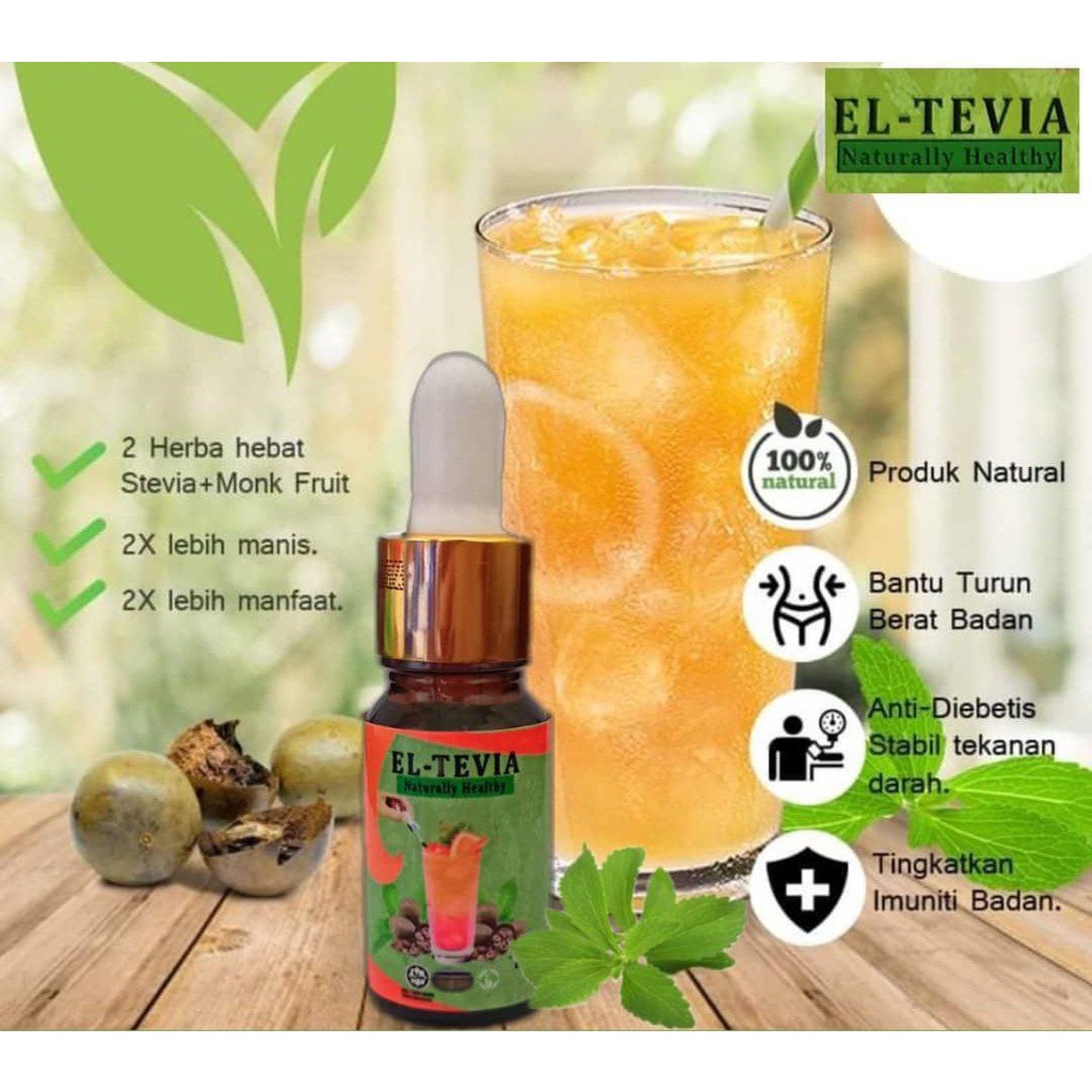 EL-TEVIA STEVIA MONK FRUIT SWEETENER (PENGGANTI GULA BERKHASIAT ...