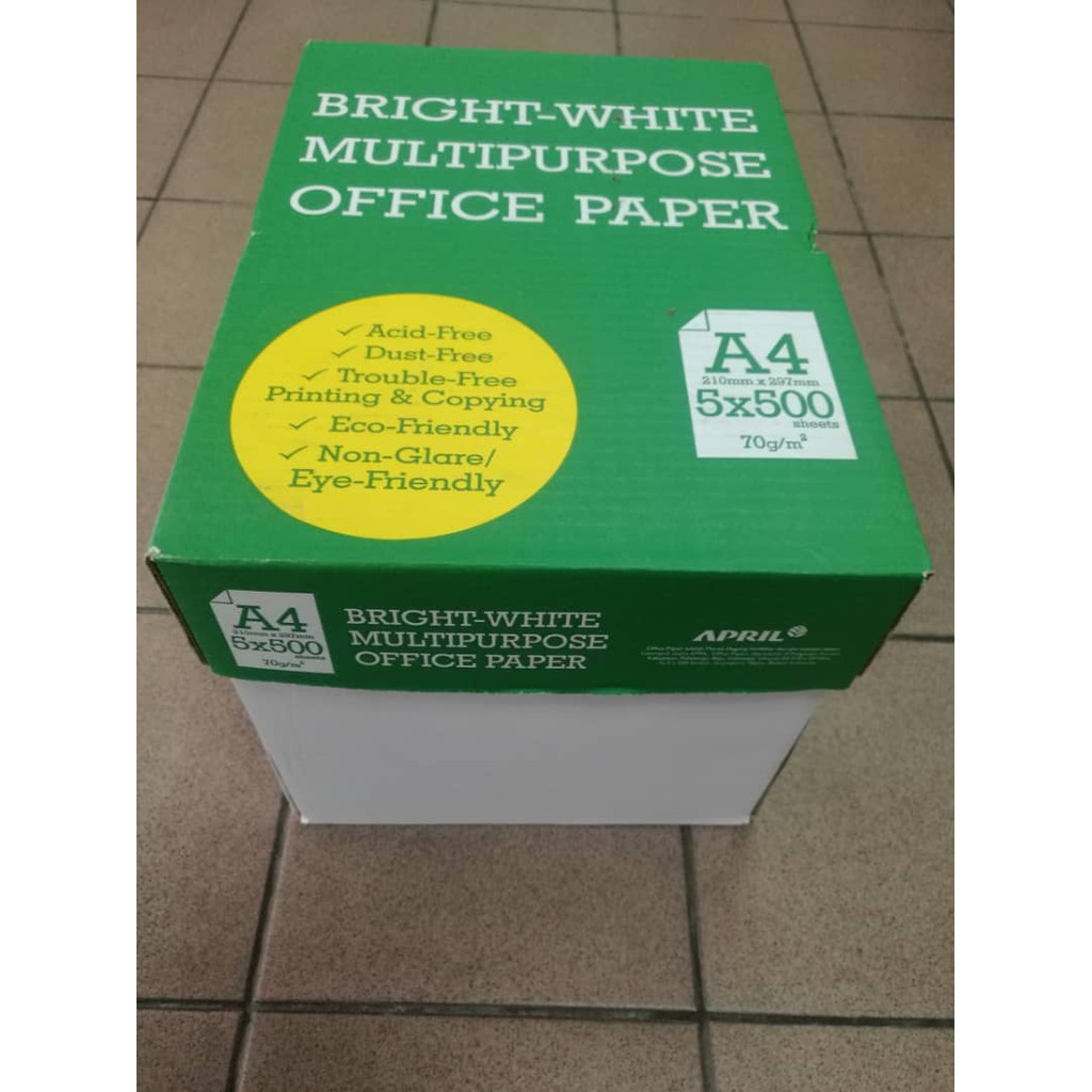 A4 Paper 70gm 办公白纸 ~ Bright-white Multipurpose Office Paper | Shopee ...