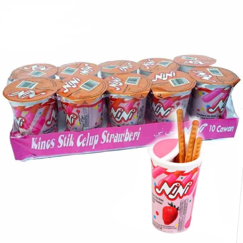 Cvmallow Nni Nni Biscuit Sticks (Chocolate / Strawberry) 10cups x 35g ...
