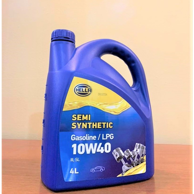 (KOREA) HELLA ENGINE OIL 10W40SL SEMI SYNTHETIC MINYAK HITAM ENGINE ...