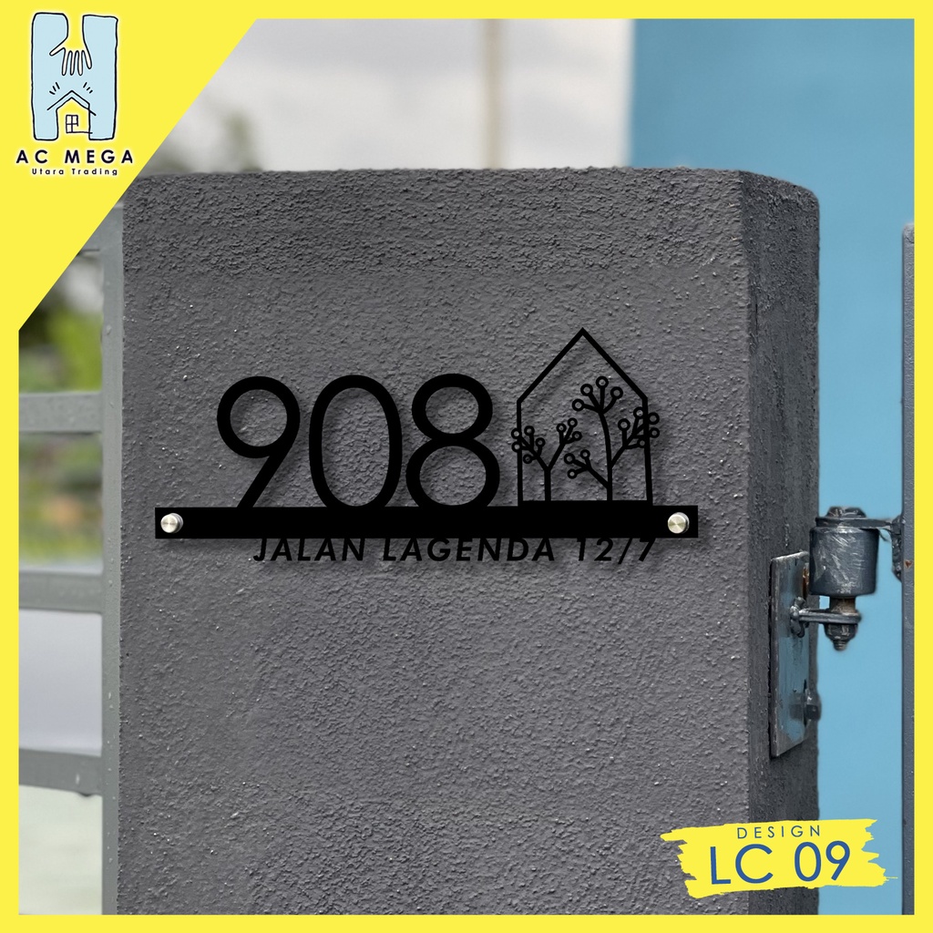 house number | nombor rumah | sign plate acrylic | number rumah | plate ...