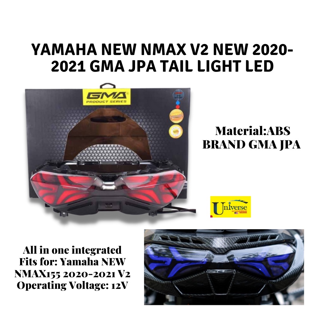 YAMAHA NEW NMAX V2 NEW 2020-2021 GMA JPA TAIL LIGHT LED | Shopee Malaysia