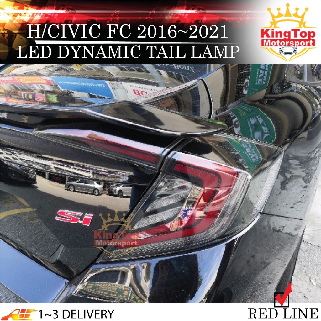 Honda Civic 2016-Up Led + Dynamic Light Bar Tail Lamp With Signal ...