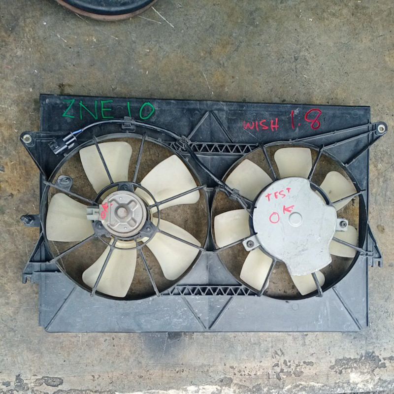 TOYOTA WISH ZNE10 1.8 2003-2007 RADIATOR FAN WITH FAN GUARD DENSO ...