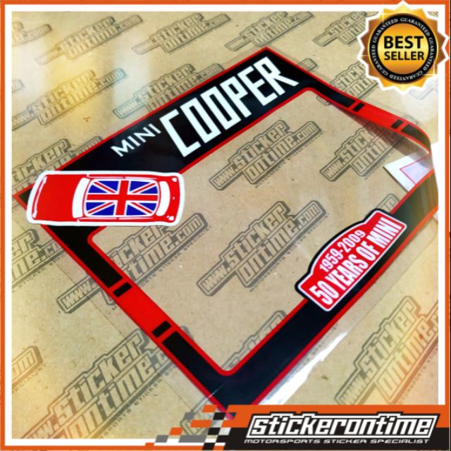 Classic Mini Cooper Car Road tax Sticker Cover Rotex stiker Cover ...