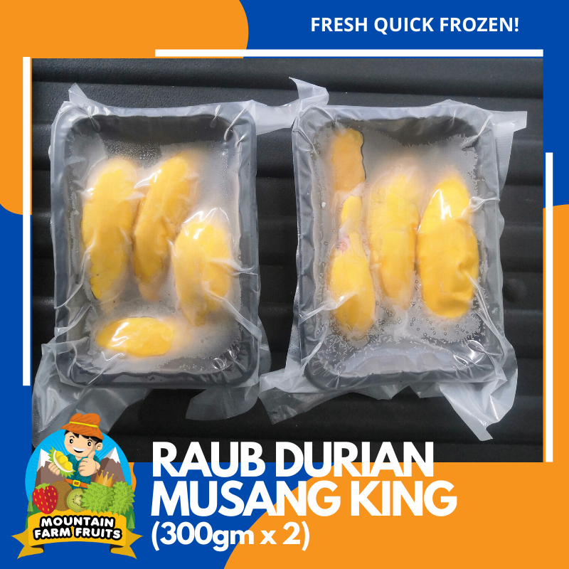 Raub Durian Musang King (300gm x 2) : Fresh Quick Frozen Pulp- Durian ...